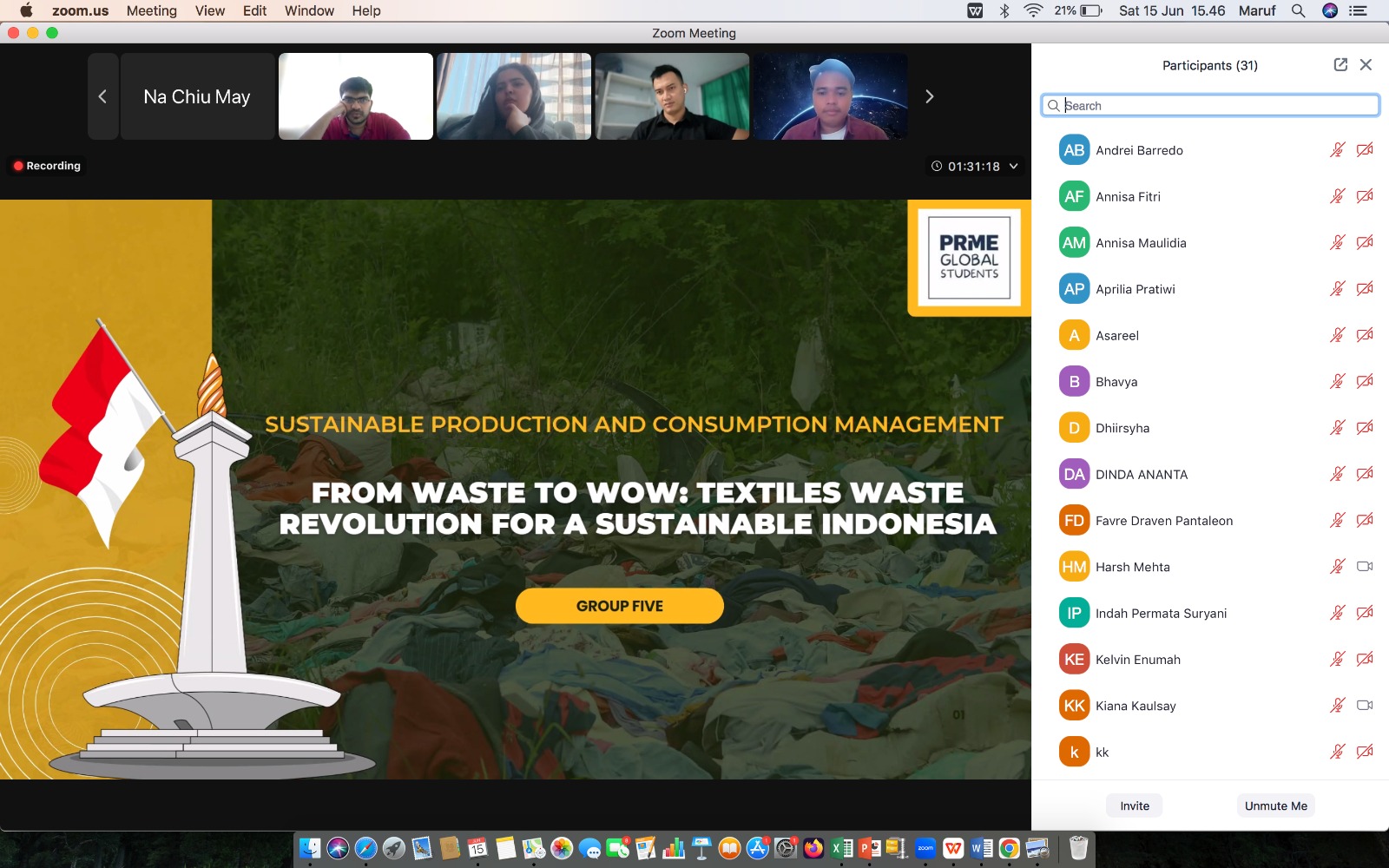 Syahdan Ramadanu, Mahasiswa FEB Mengikuti PRME Global Students ...